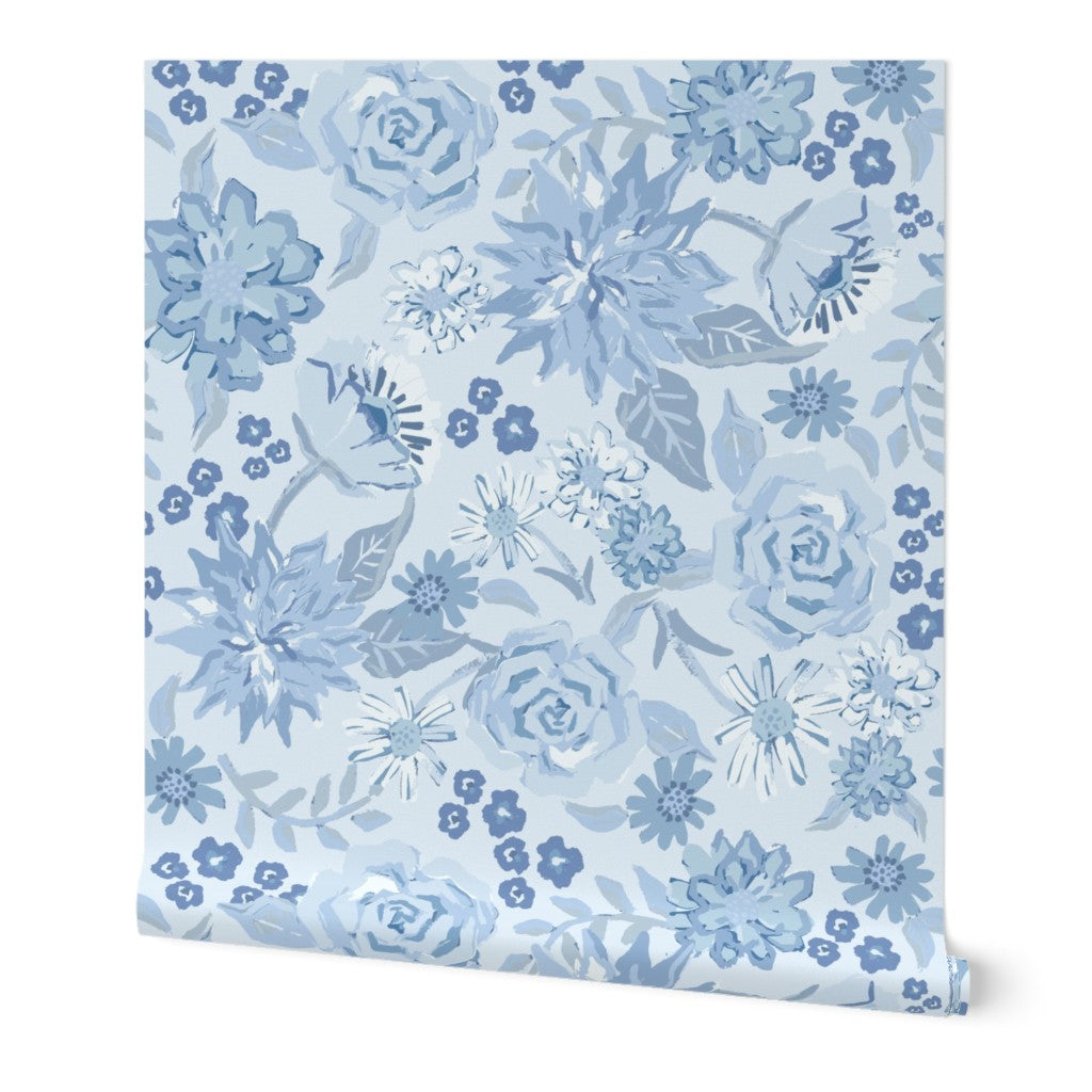 Stella Wallpaper - Blue – C. Brooke Ring