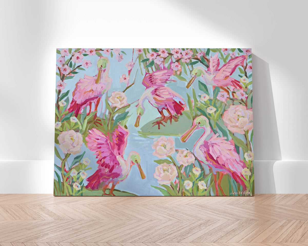 Storybook Spoonbill Canvas Print – C. Brooke Ring